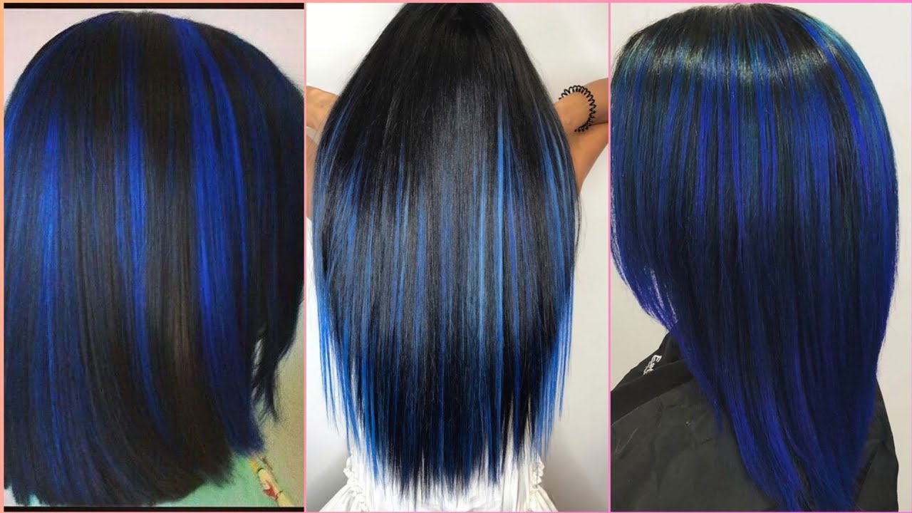 Most Beautiful Blue 💙 Highlights hair's ideas - Azul 💙 Mechas en el ...