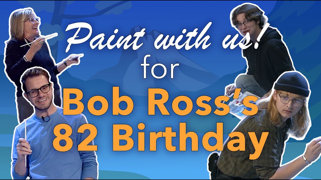 Bob Ross Birthday Paint Along - YouTube