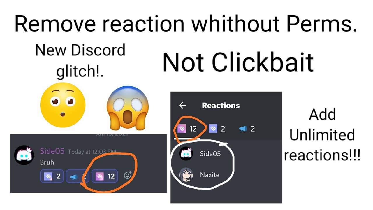 Discord Unlimited reaction glitch and decrease reaction without perms ...