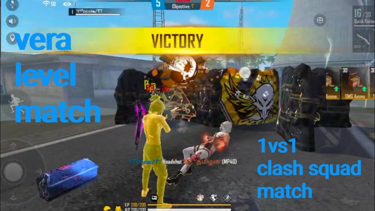 FREE FIRE 1VS1 clash squad match - YouTube