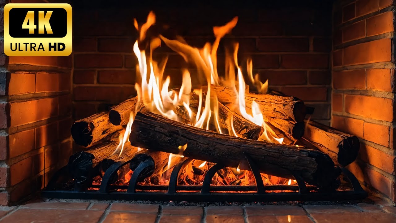 🔥 Fireplace Ambience with Gentle Crackling Sounds for a Cozy, Relaxing ...