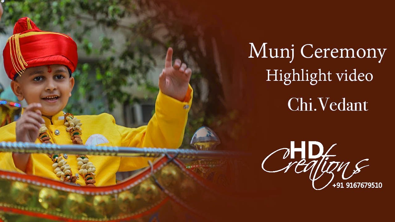 Munj Ceremony Highlight Video | Thread ceremony | Maharashtrian ...
