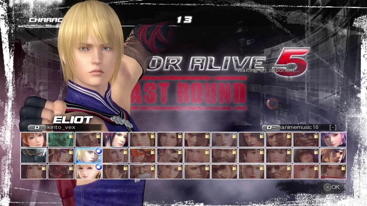 DEAD OR ALIVE 5 Last Round eliot practice - YouTube