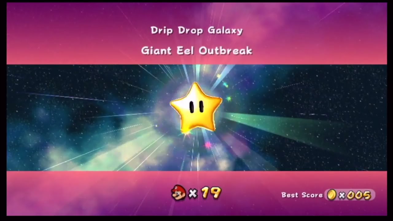 Super Mario Galaxy Level Showcase: Drip Drop Galaxy Giant Eel Outbreak ...