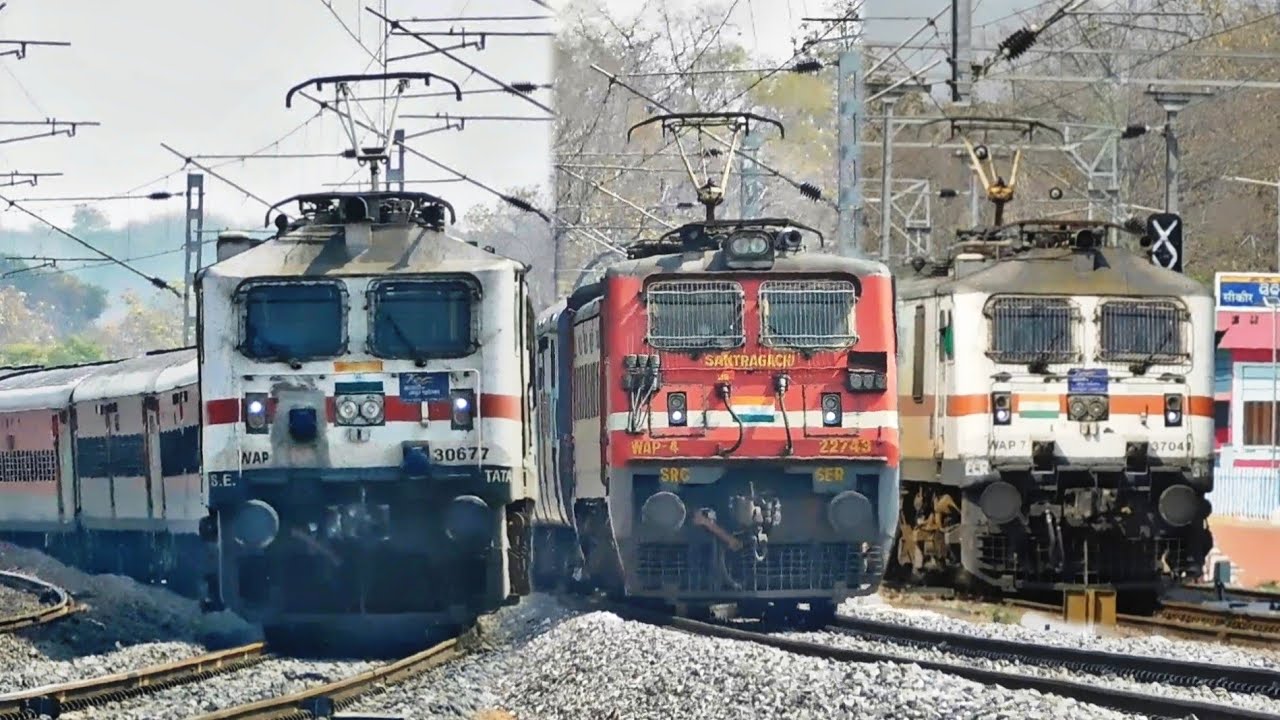 High Speed Perfect Train Crossings | Tata SF Exp + Ajmer SF Exp And 2 ...