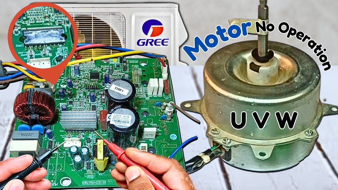 Gree Inverter AC PCB Repair: Fixing the UVW Fan Motor Circuit - YouTube