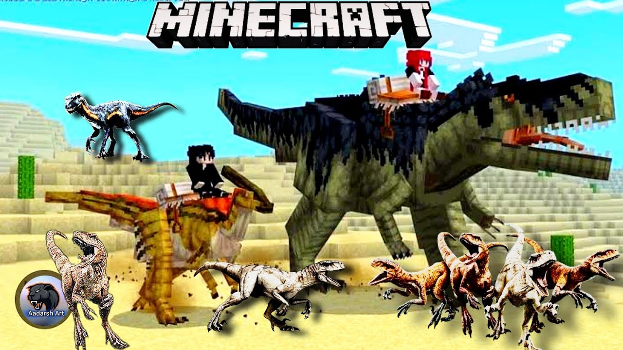 {MINECRAFT} Indoraptor vs Atrociraptor in minecraft bedrock edition ...