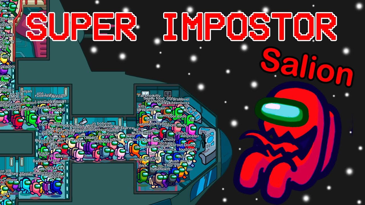 AMONG US, but with SUPER IMPOSTOR on SKELD MAP - YouTube