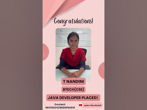 Student Successfully Placed | Java Full Stack Development | Jspiders Marathahalli | T Nandini ...