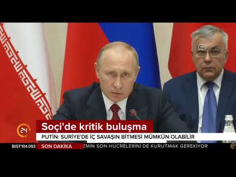 Erdoğan-Ruhani-Putin'in bir araya geldiği görüşmede Suriye için ortak çağrı yapıldı