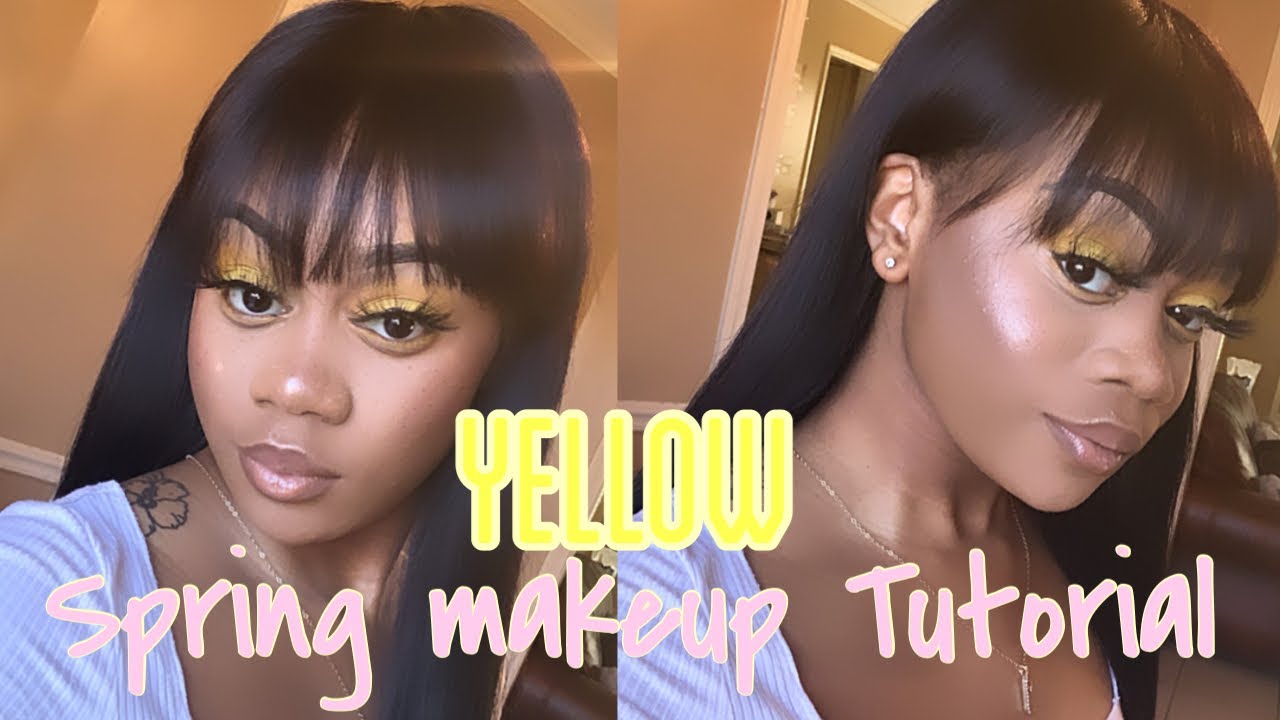YELLOW SPRING MAKEUP TUTORIAL - YouTube