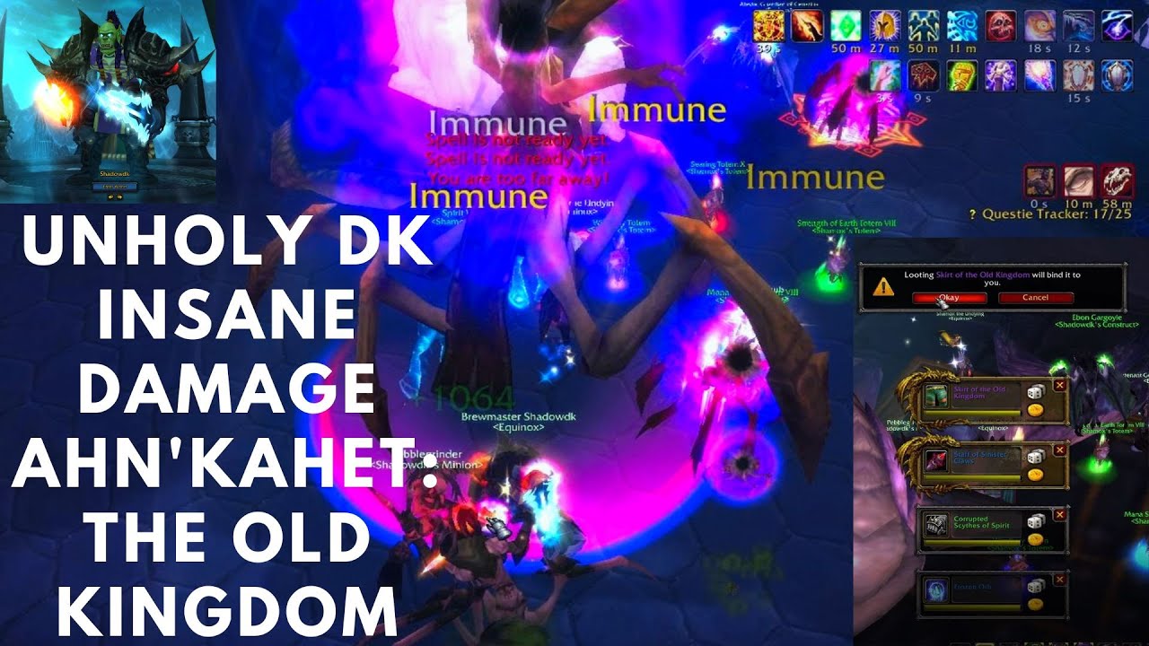 Unholy DK Insane damage - Ahn'kahet The Old Kingdom - YouTube