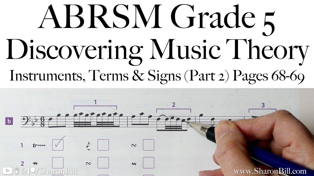 ABRSM Discovering Music Theory Grade 5 Terms, Signs & Instruments Pages ...