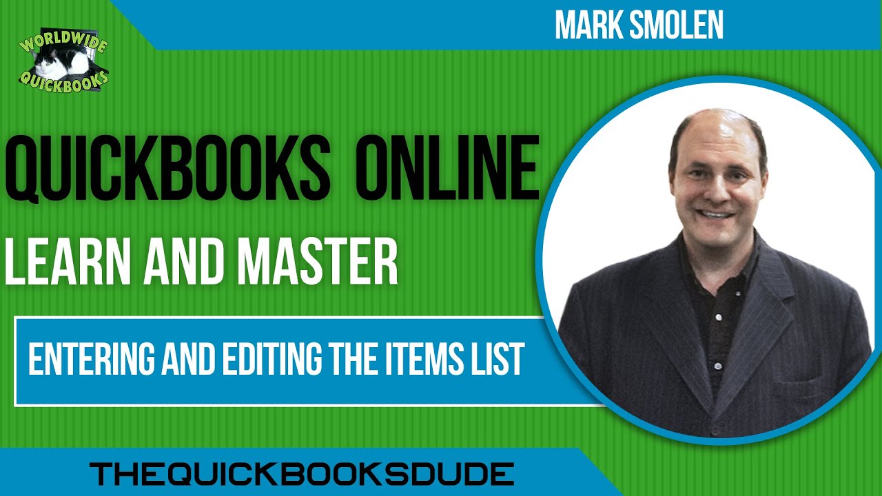 Entering and Editing the Items List in QuickBooks Online - YouTube