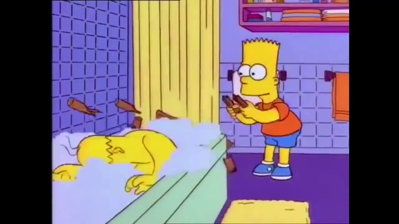 BART PEGANDO A HOMERO CON UNA SILLA OUCH - YouTube