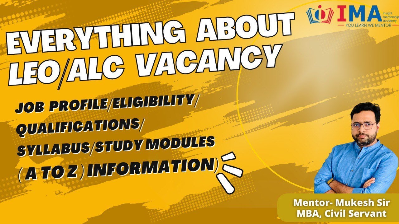 Everything related to LEO~Eligibility/Qualifications/syllabus/exam ...
