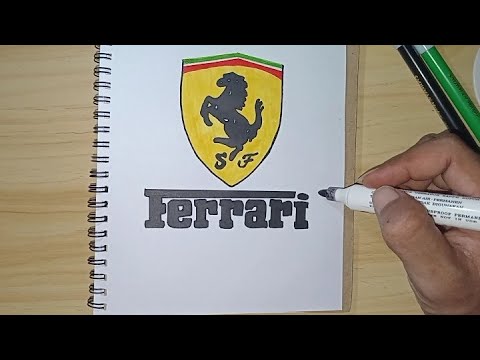 HOW TO DRAW FERRARI LOGO - YouTube