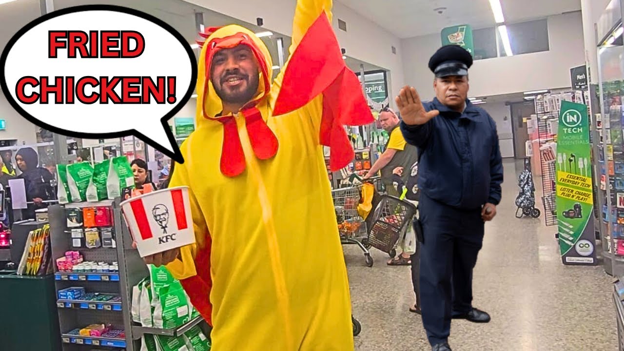Security CHASES Me After Screaming Fried Chicken! - YouTube