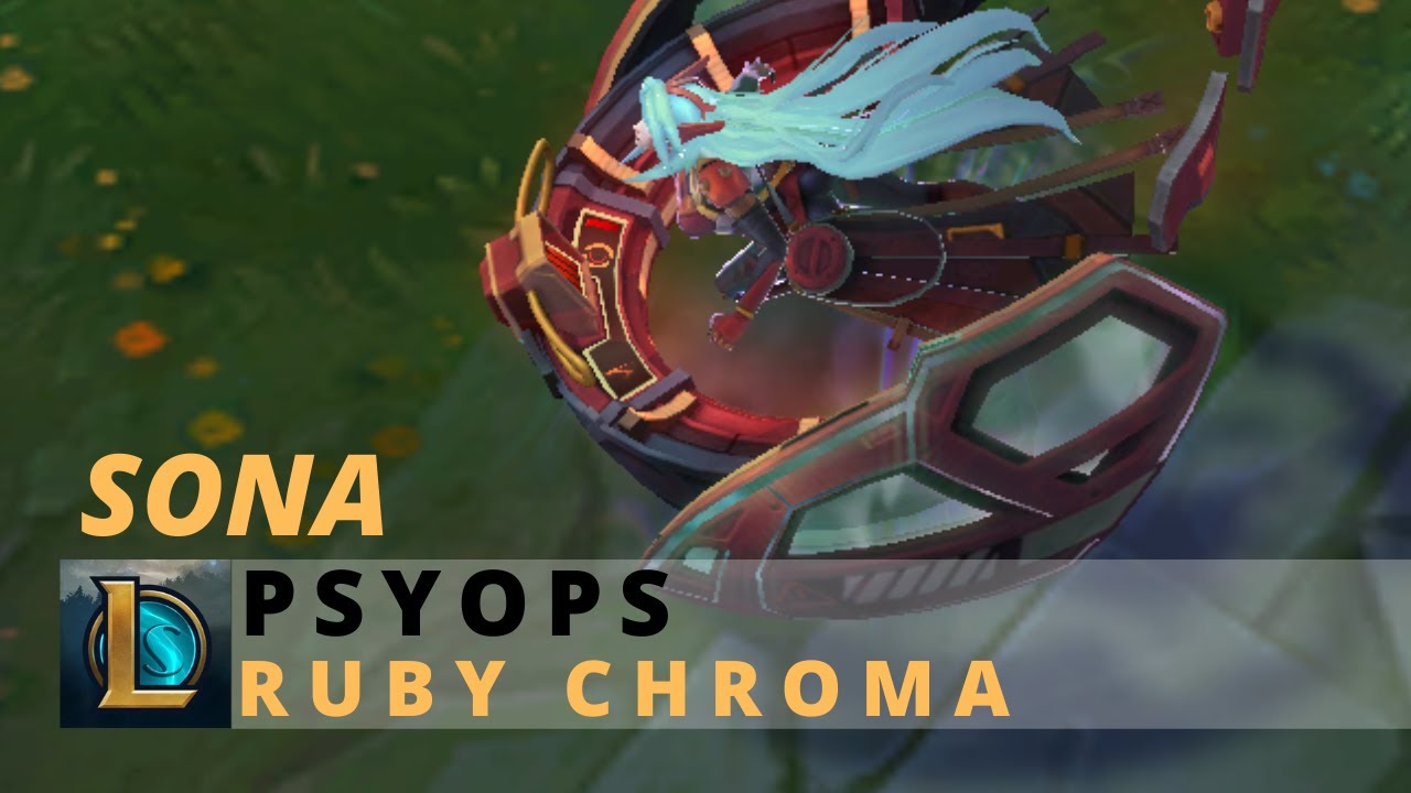 PsyOps Sona Ruby Chroma - League Of Legends - YouTube