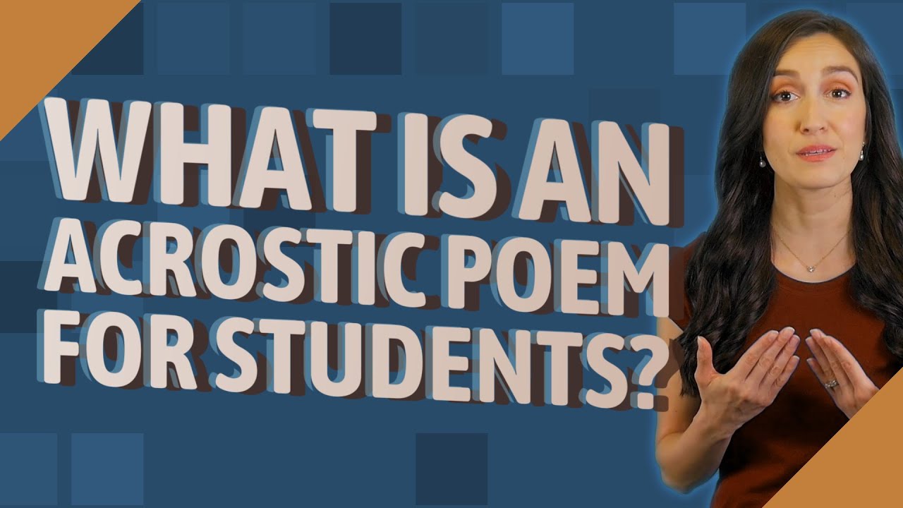 What is an acrostic poem for students? - YouTube