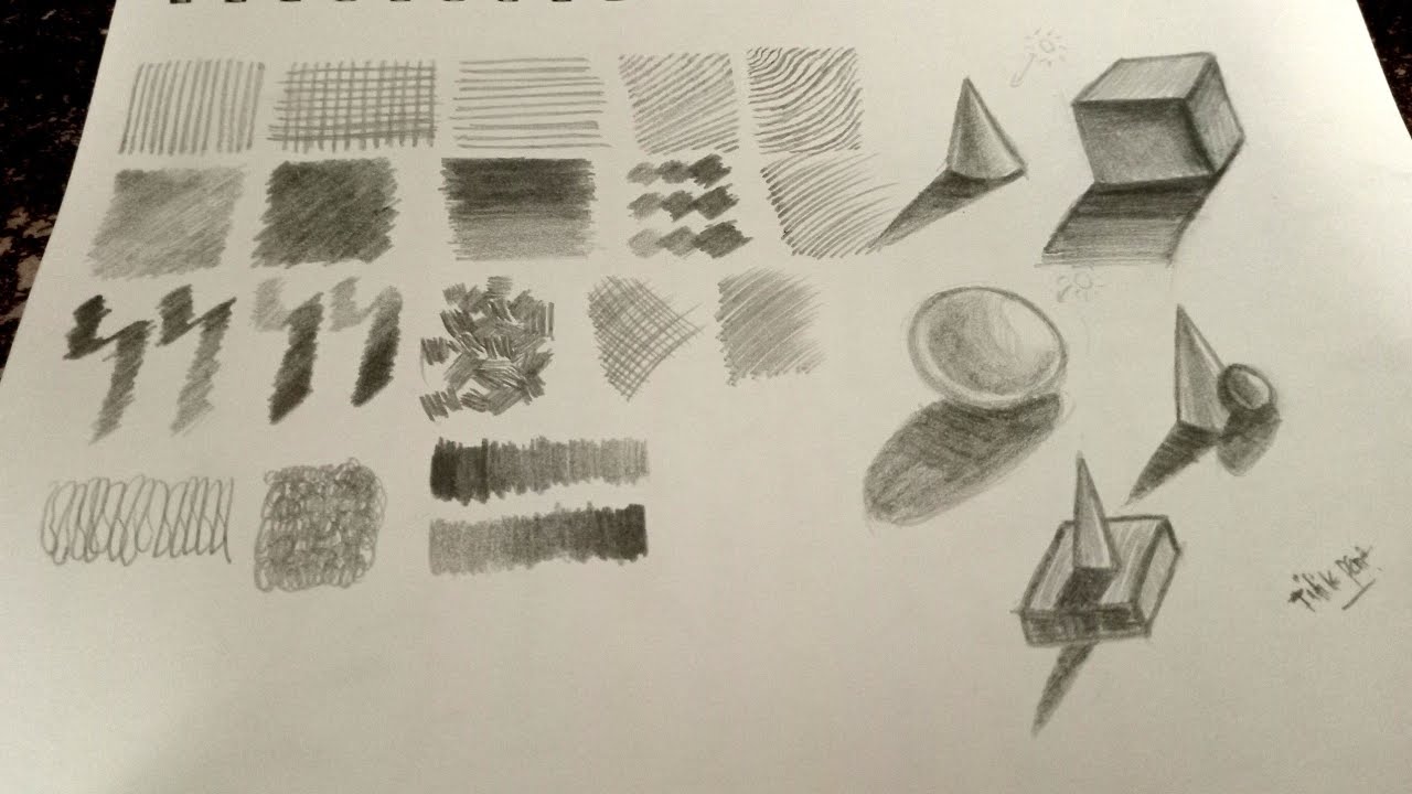 Teknik dasar arsir gambar yang mudah - YouTube