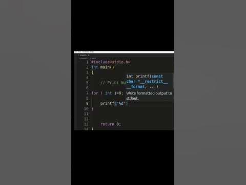 print numbers 0 to n in c programming | #cprogramming #programming - YouTube