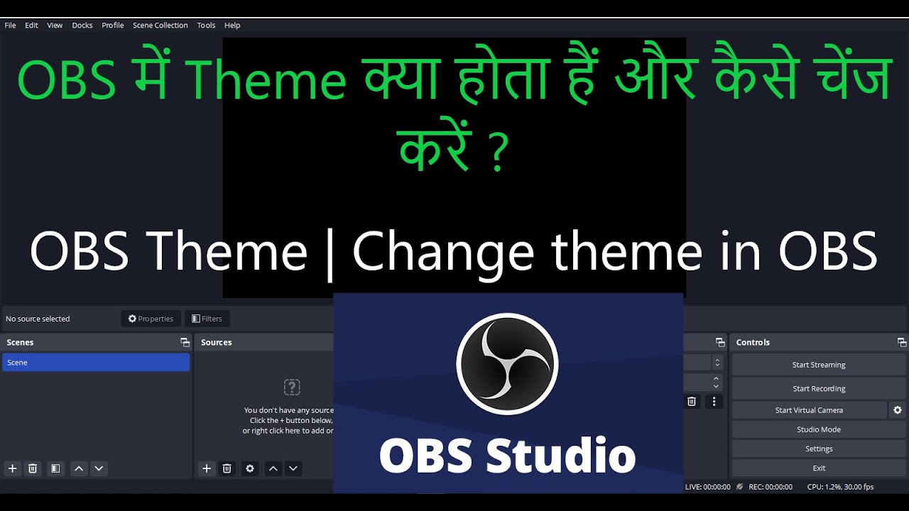 OBS Theme | Change theme in obs studio | Change obs layout or ...