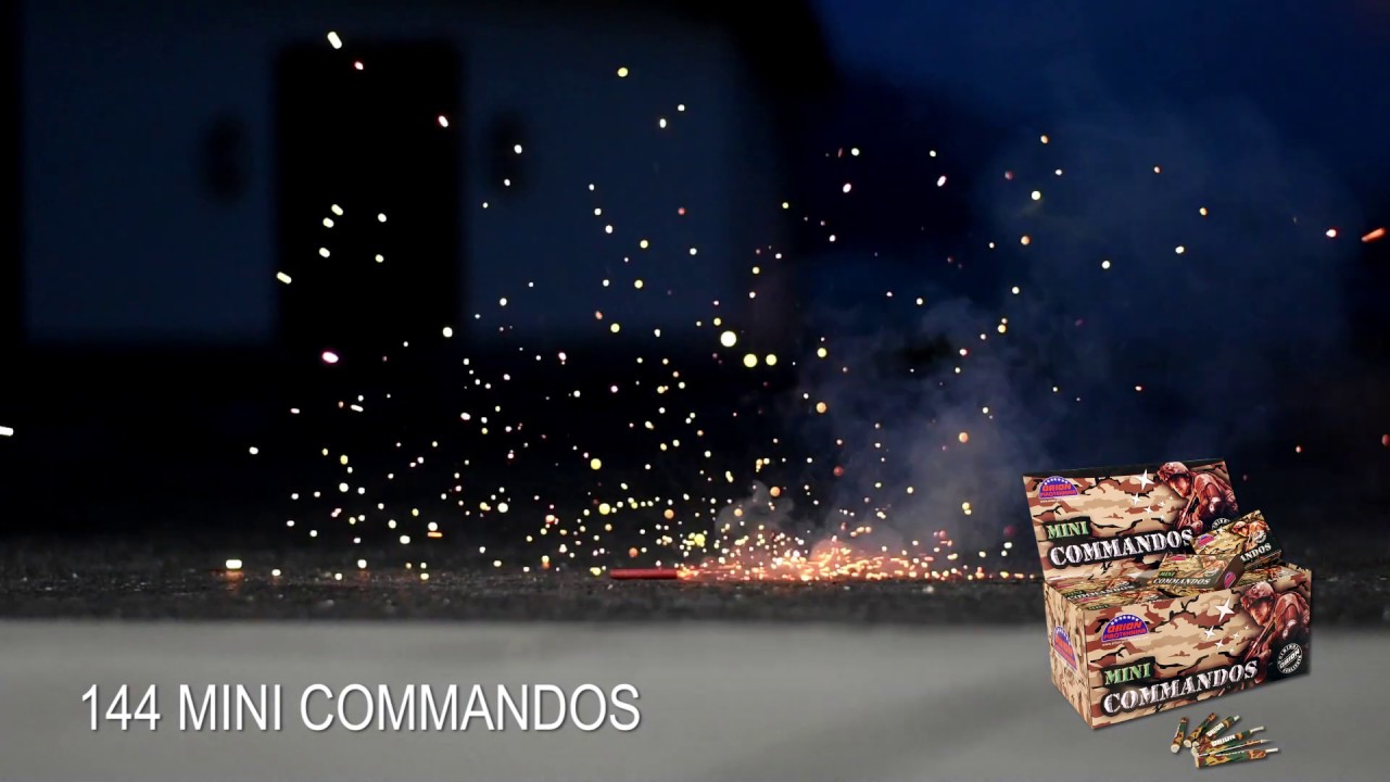 144 MINI COMMANDOS - ORION PIROTEHNIKA - YouTube