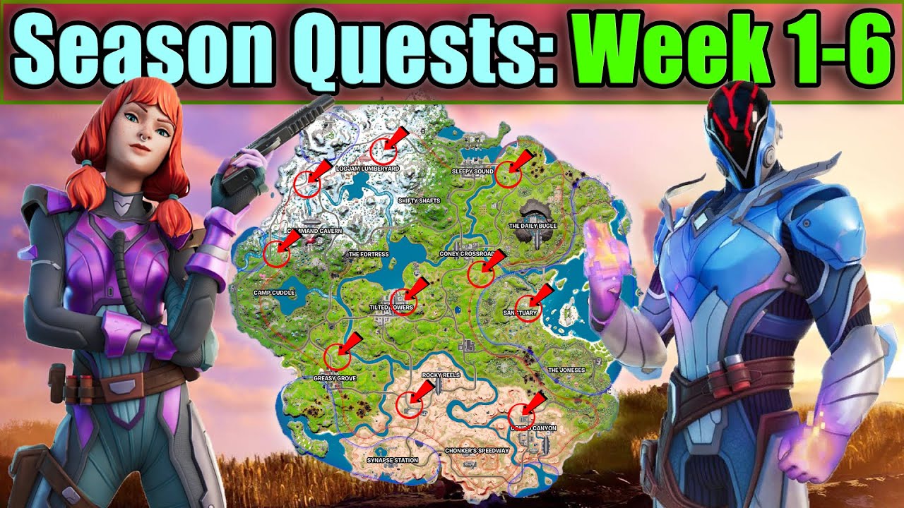 How To Complete All Seasonal Quests (Weeks 1-6) // Fortnite Season 2 ...