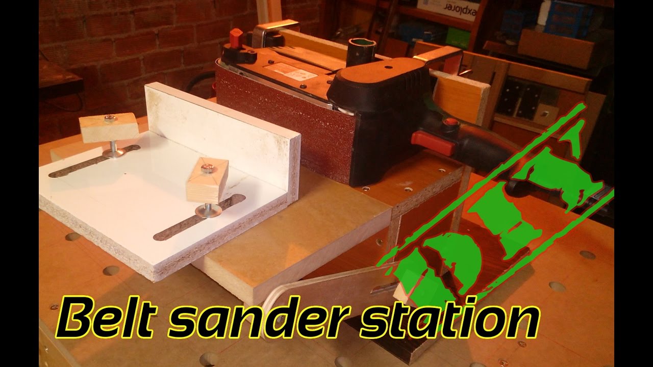 Home made belt sander station - YouTube
