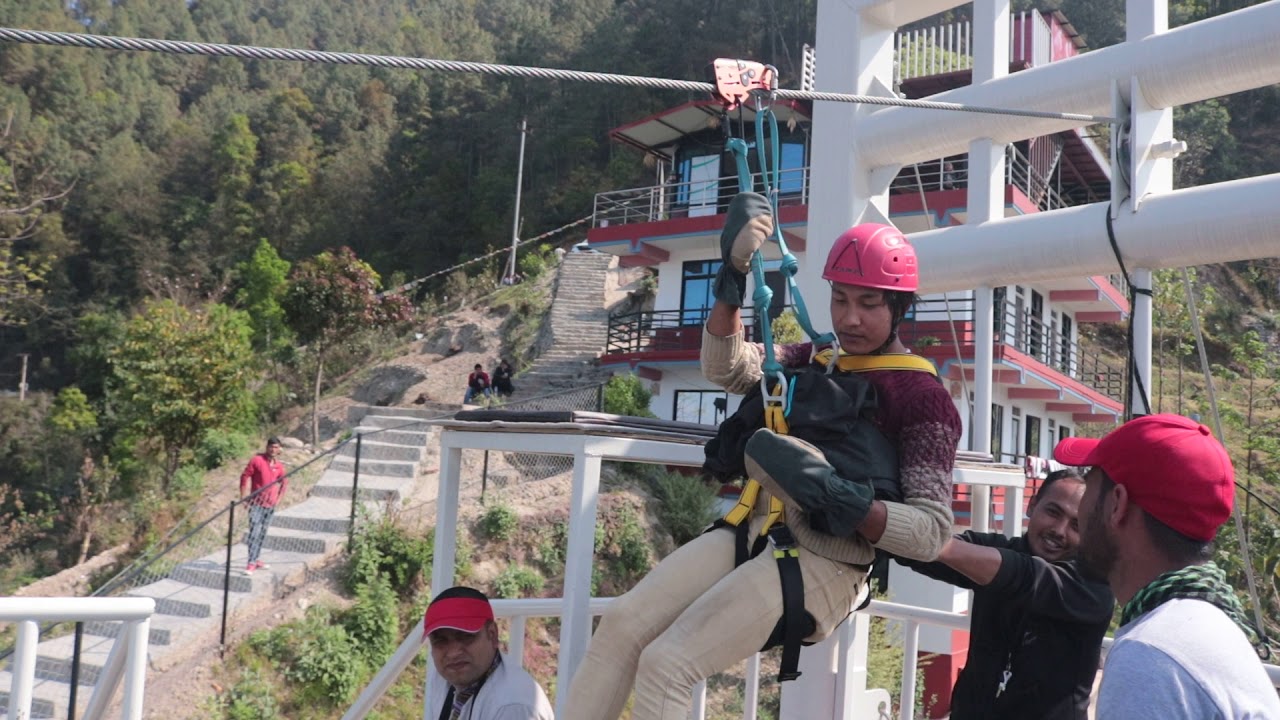 Dhulikhel Zipline Adventure in Nepal - YouTube