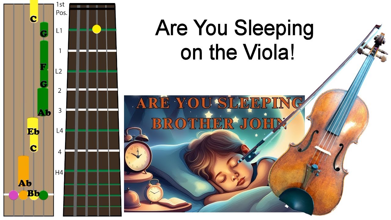 How to Play Are You Sleeping Brother John on Viola (Tabs Tutorial ...