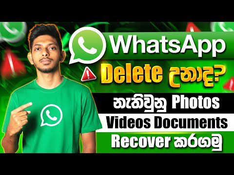 How To Recover Deleted Whatsapp Files | නැතිවුනු WhatsApp Photos Videos Documents Recover කරගමු