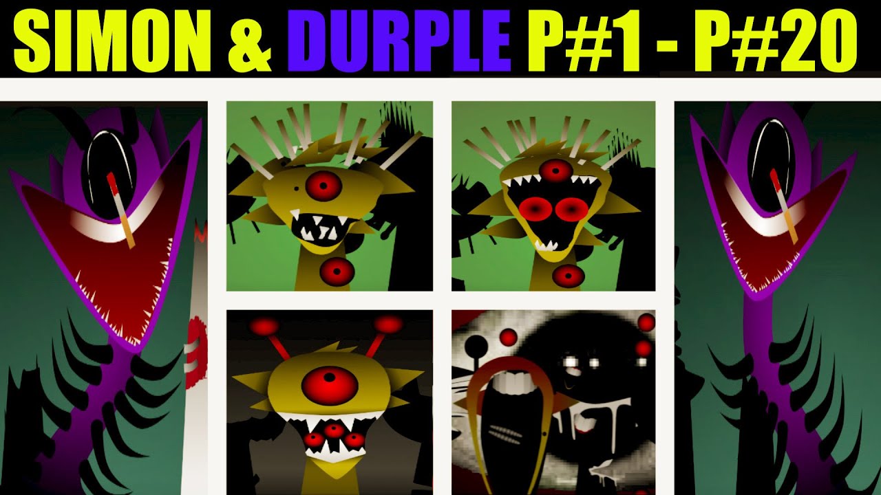 Mix SIMON vs DURPLE in Incredibox Sprunki phase 1 VS phase 2 Vs phase 3 ...