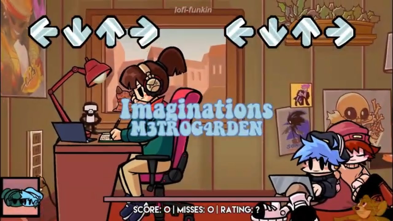 "Studying with friends"[FNF]Lofi vs BF | Imaginations - YouTube