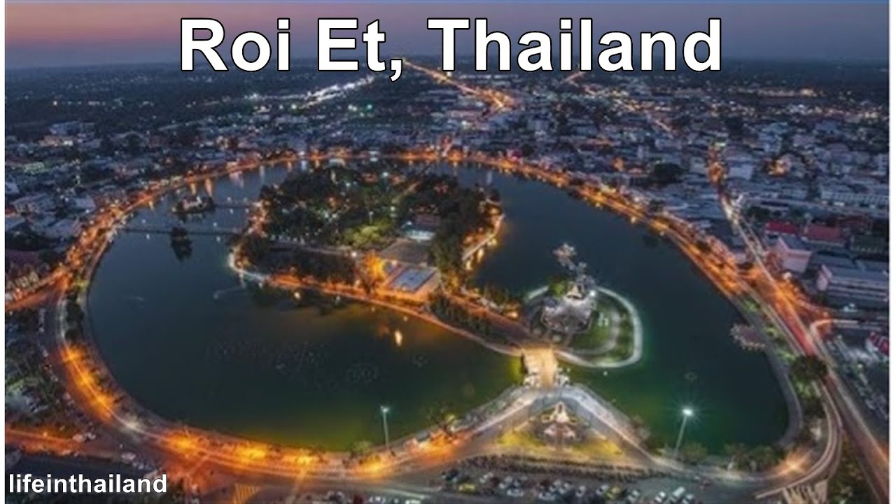 The beautiful lake and park in the heart of Roi Et City. Bueng Phalan ...