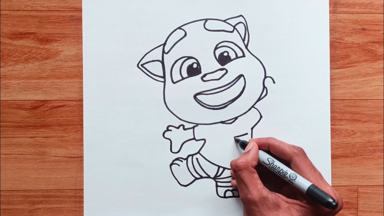 Drawing Talking Tom | How to Draw Talking Tom | Sketch | Sketches - YouTube