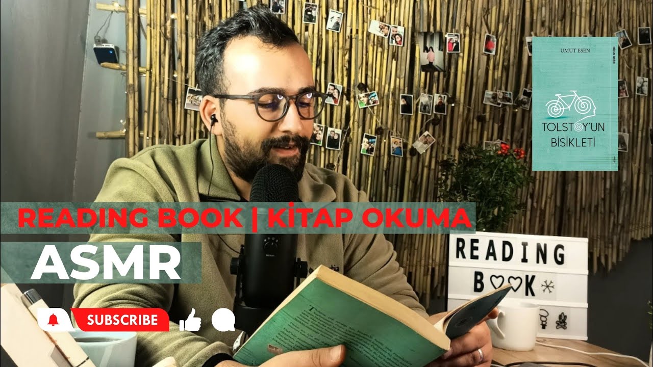 READING BOOK ASMR | KİTAP OKUMA ASMR | SİZE TOLSTOY'UN BİSİKLETİ ...