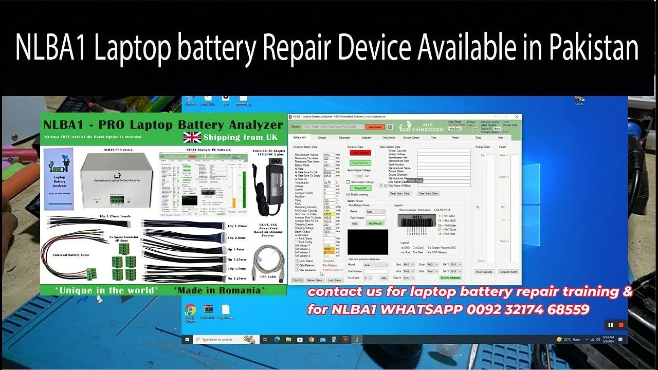 NLBA1 Laptop battery Repair Device Available in Pakistan - YouTube
