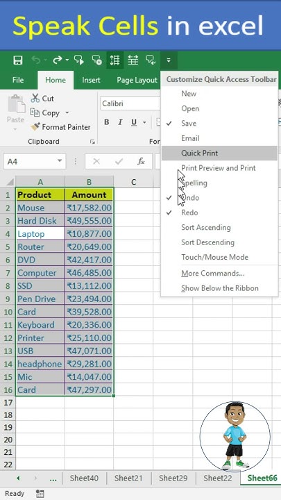 Excel Job Interview Questions Speak Cells In Excel Excel Microsoftexcel Exceltutorial 6599