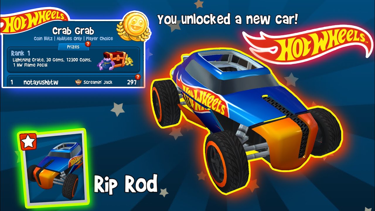 Super🔥Car RIP ROD Unlocked | Crab Grab 🦀| RIP ROD Gameplay 🤩| Beach ...