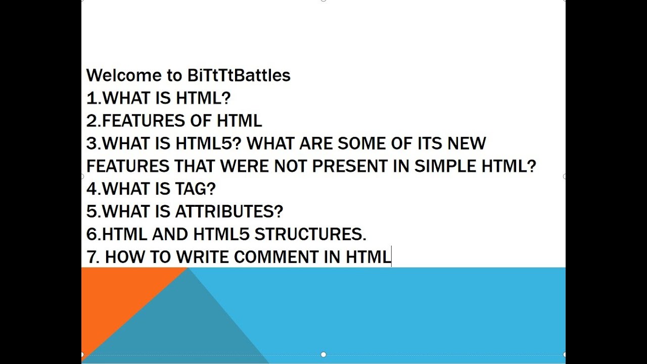 Understanding Html And Html5 Basics Tags Attributes And More Basic Html Html Session 1 2770