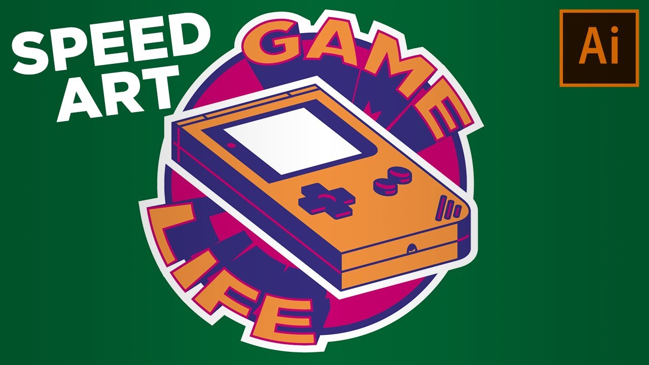 How to create a retro Game-Logo || Illustrator Tutorial - Speed Art ...