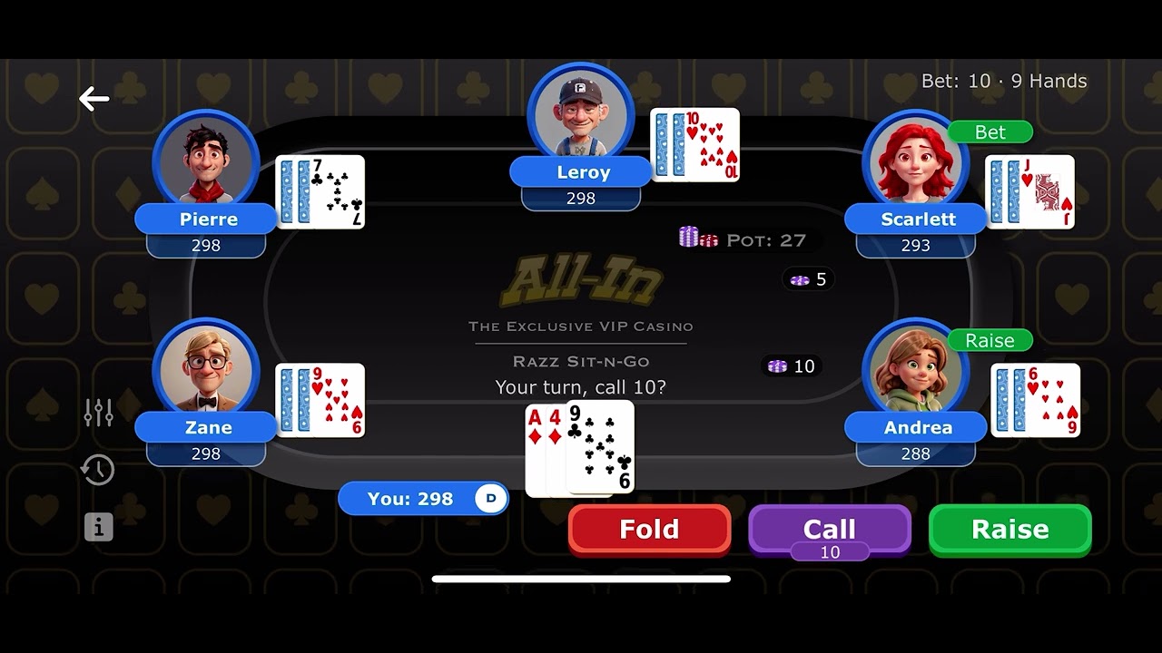 iPhone Razz Poker Game, new for 2025. All-In Hold 'em. - YouTube