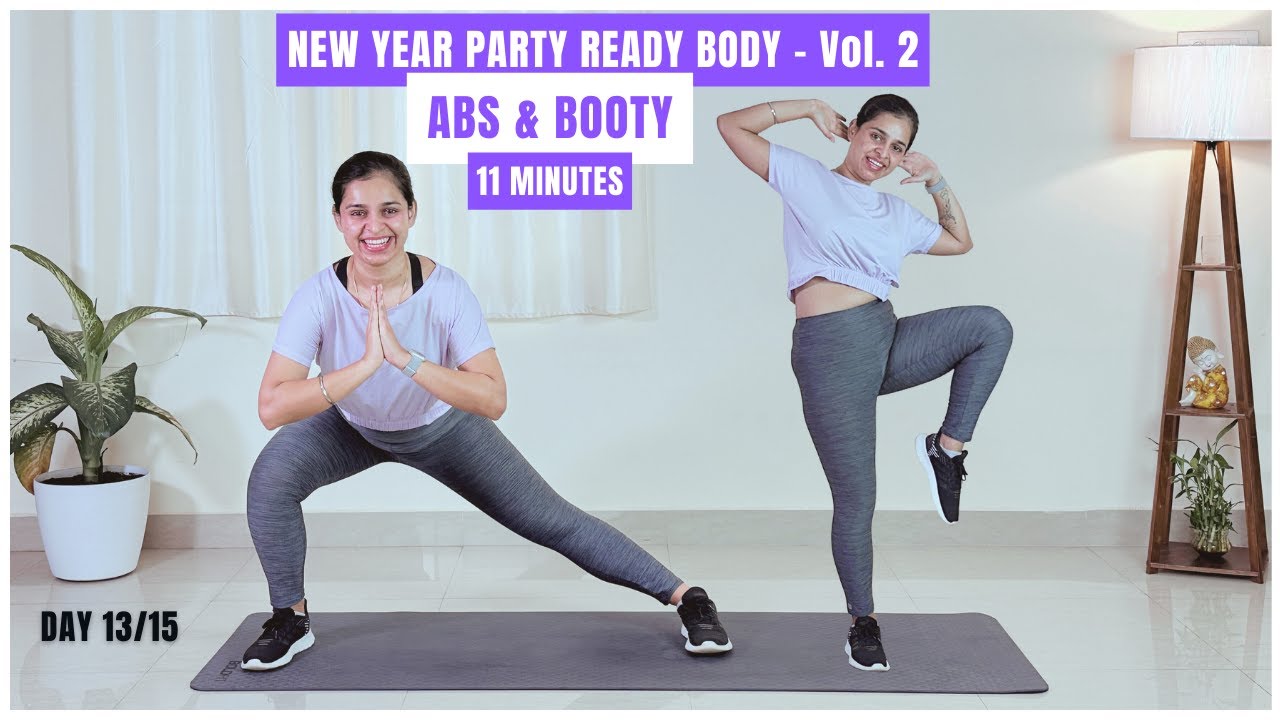 🍑 NY Party Ready Body - Vol 2 | Day 13/15, 12 Mixed Exercises Focused ...