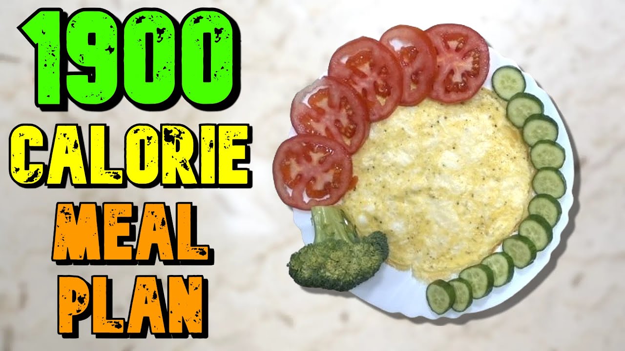 EASY 1900 Calorie Meal Plan For Weight LOSS | HIGH PROTEIN HIGH FIBER ...