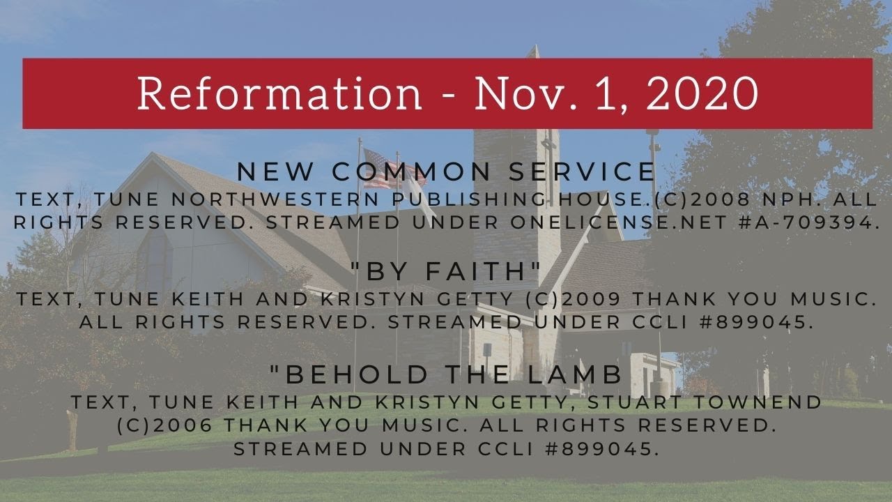 Reformation Service 11-1-20 - YouTube