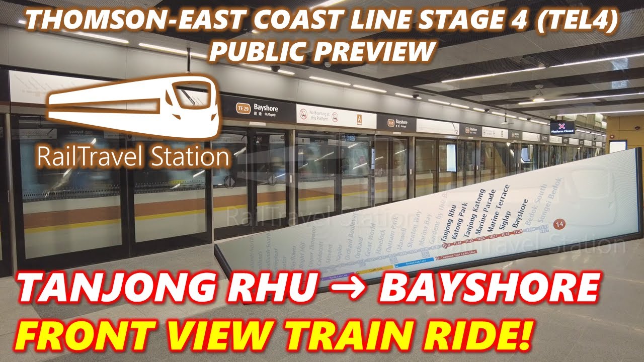 TEL4 MRT PUBLIC PREVIEW TO BAYSHORE! 🇸🇬🚇 Thomson-East Coast Line Stage ...