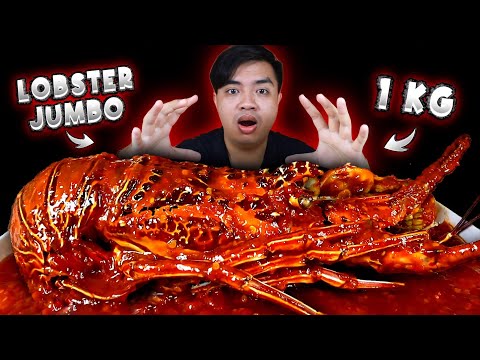 MUKBANG 1 KG LOBSTER JUMBO + SEAFOOD SAUS PADANG | ASMR SEAFOOD