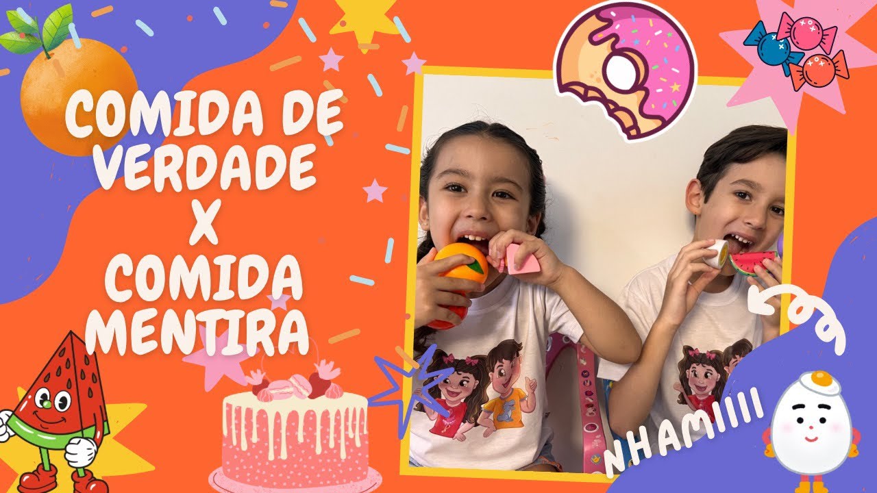 Desafio Comida de verdade e Comida de mentira ♡ Challenge Real food vs ...